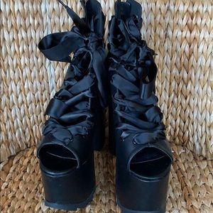 YRU | Shoes | Nib Yru Black Ballet Bae Platform Shoes M | Poshmark